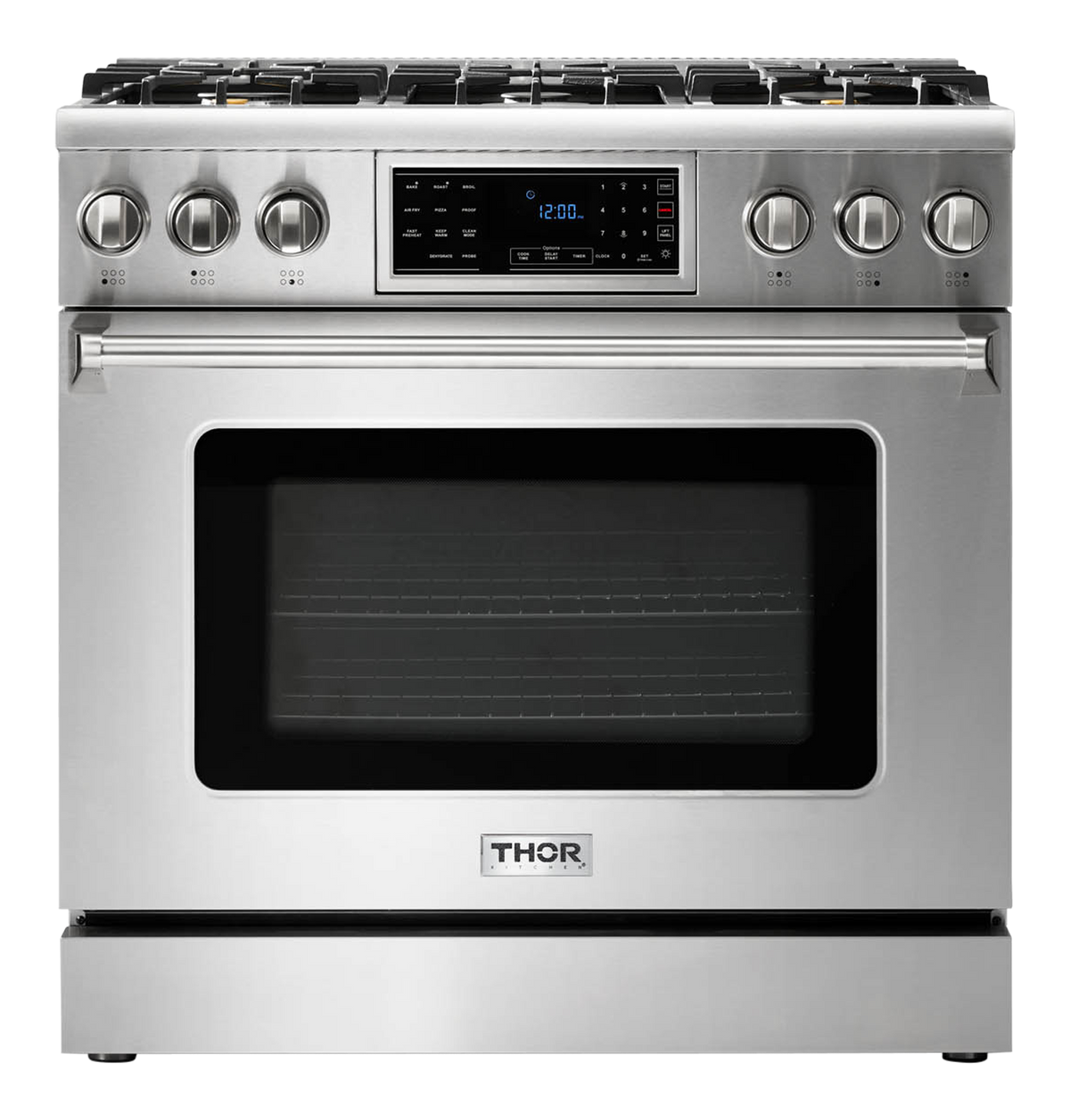 Buy 36 Inch Stainless Steel Tilt Panel Gas Range & Stove (TRG3601 ...